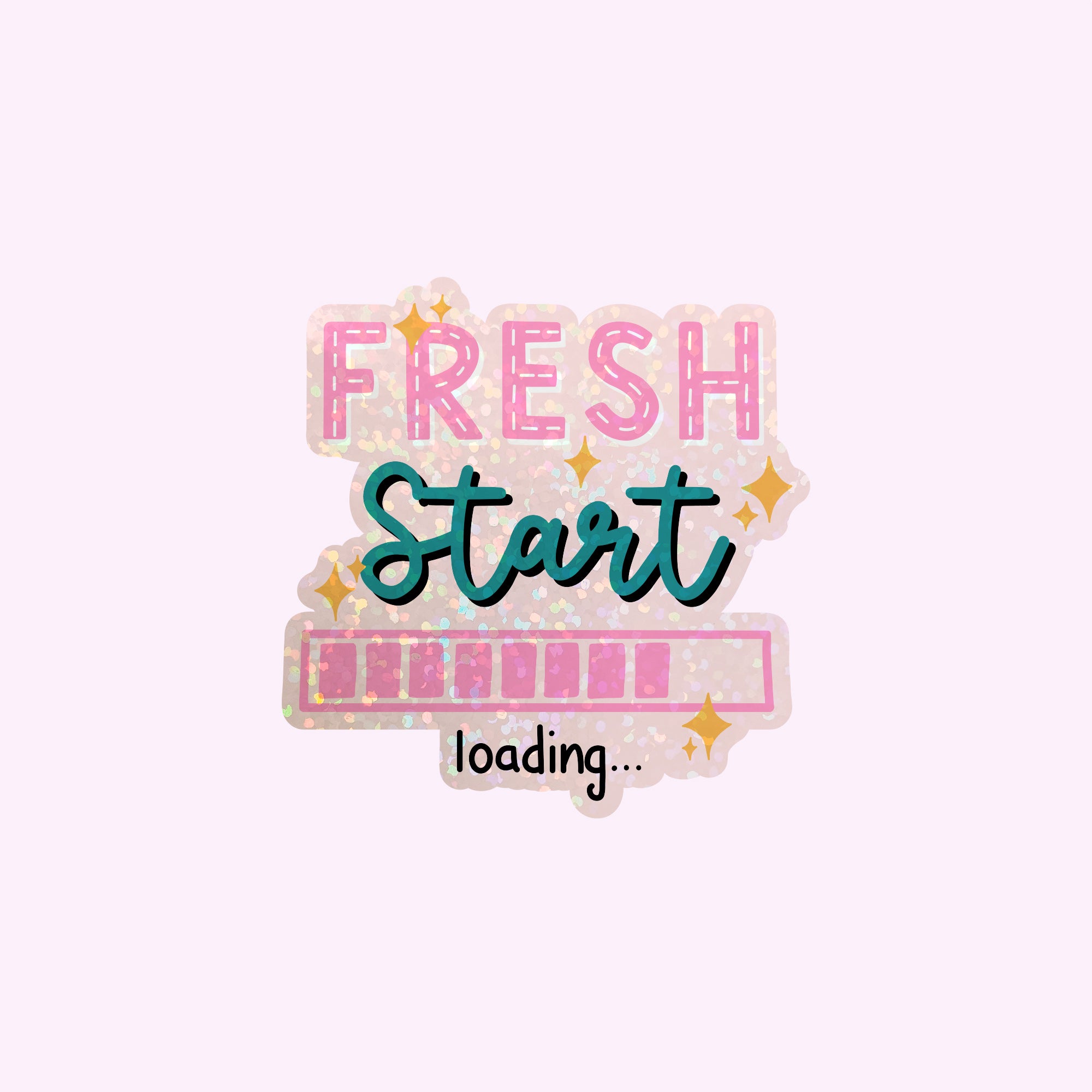 Fresh Start Stickers, Tote Bags, Coasters by Kat Burrows Designs