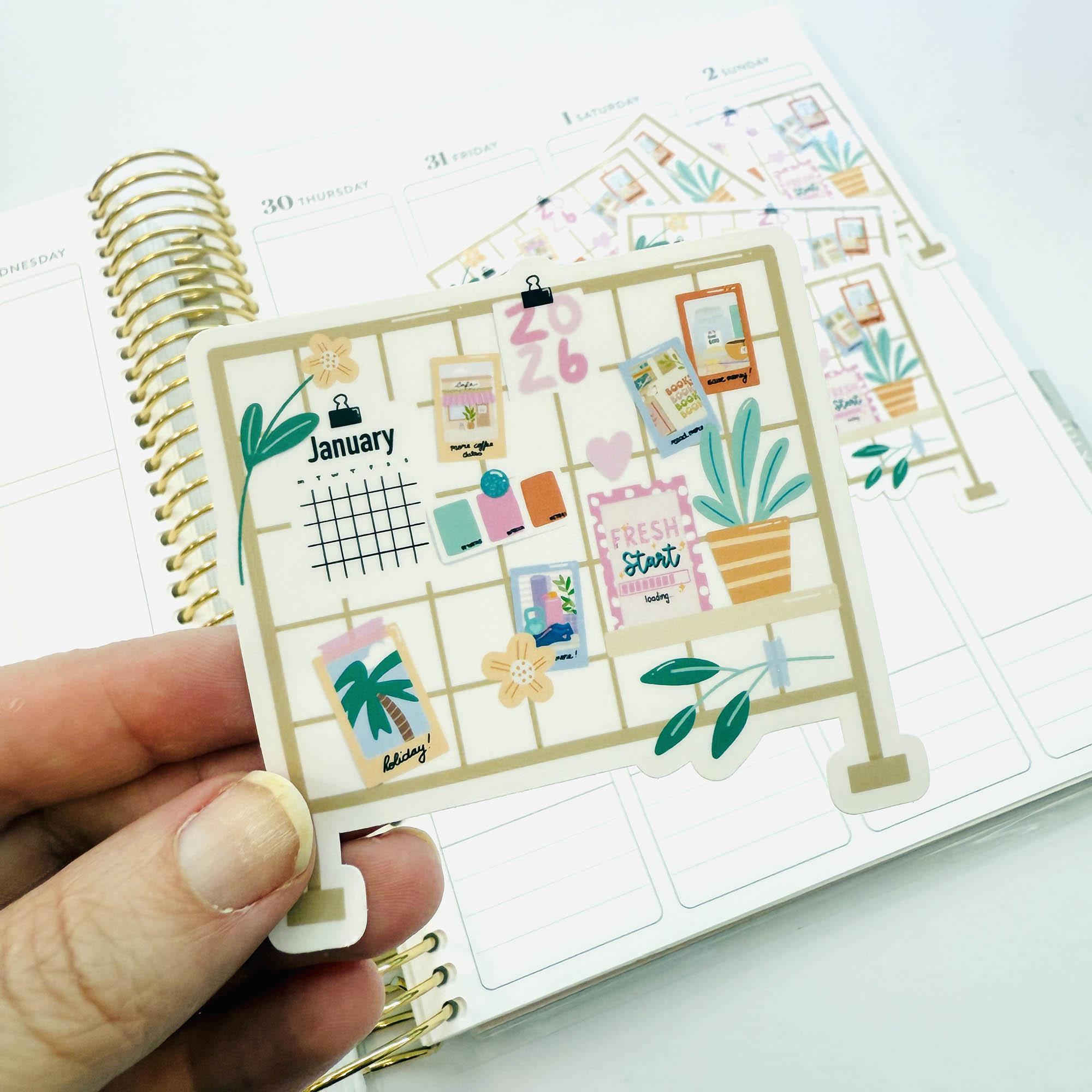 Fresh Start Mood Board Die-cut Sticker with a Protective Overlay – Kat ...