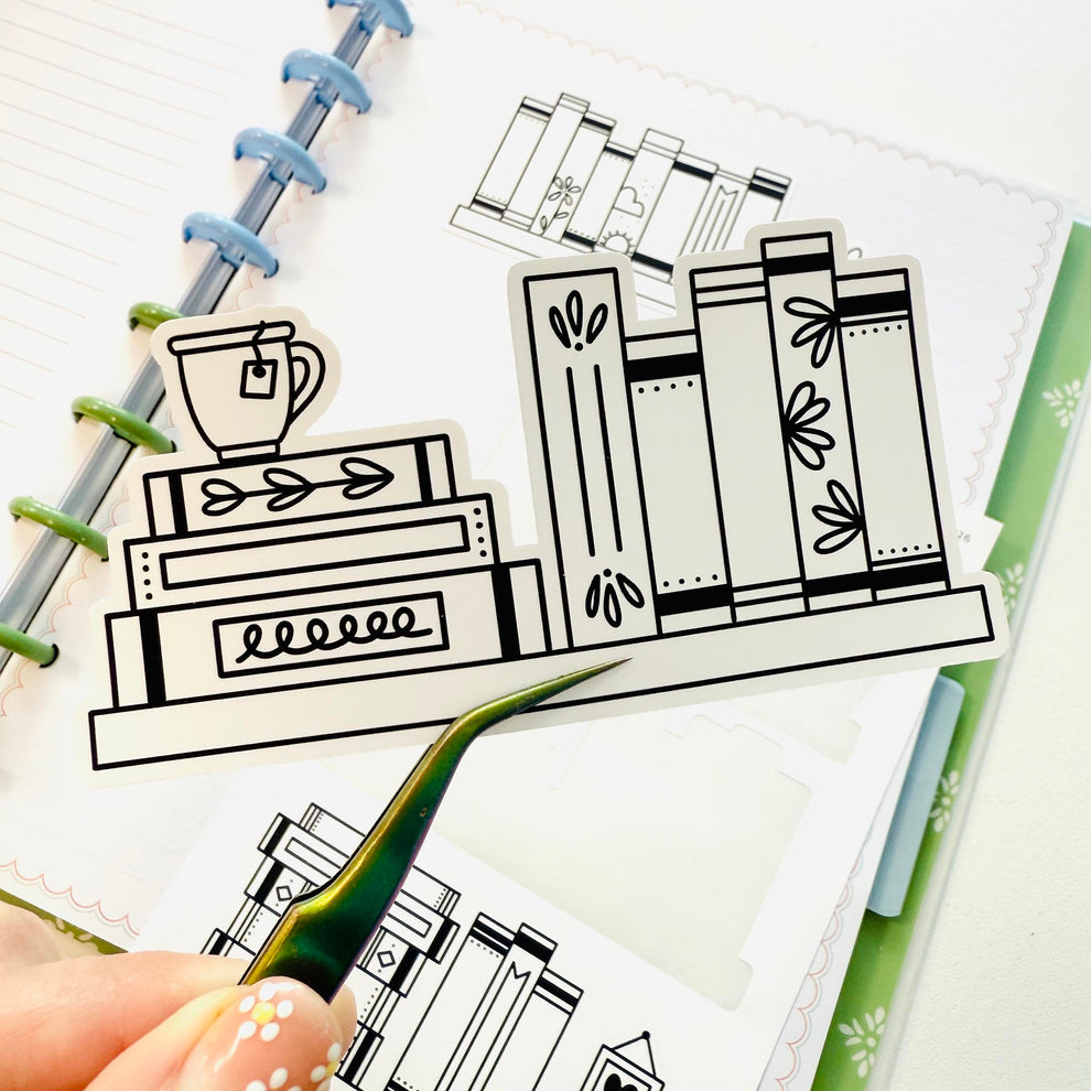 Bookshelves Tracker Stickers, Reading Book Tracker Stickers for Happy ...
