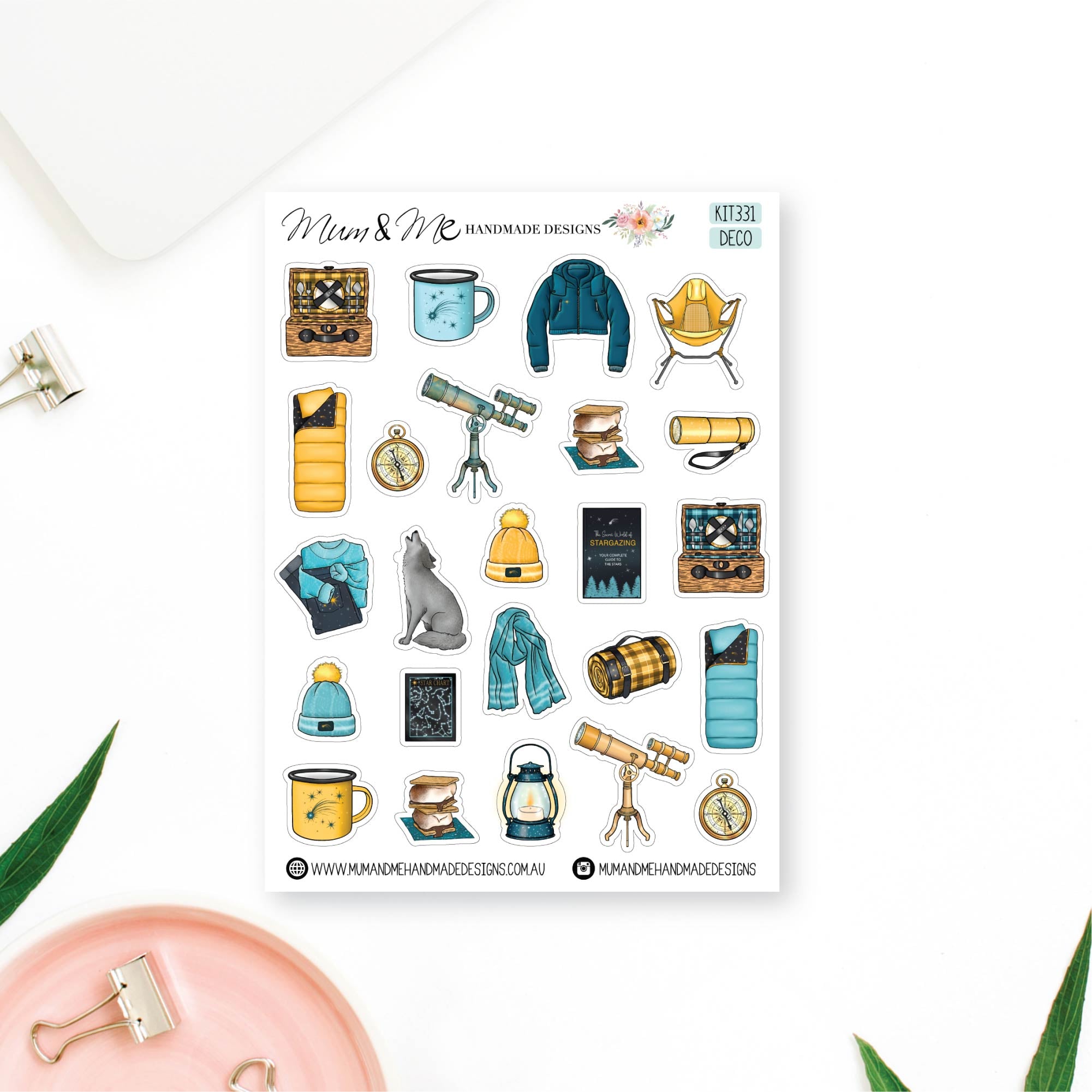 Starry Night Deco Stickers, Night Sky Planner Stickers for The Happy ...