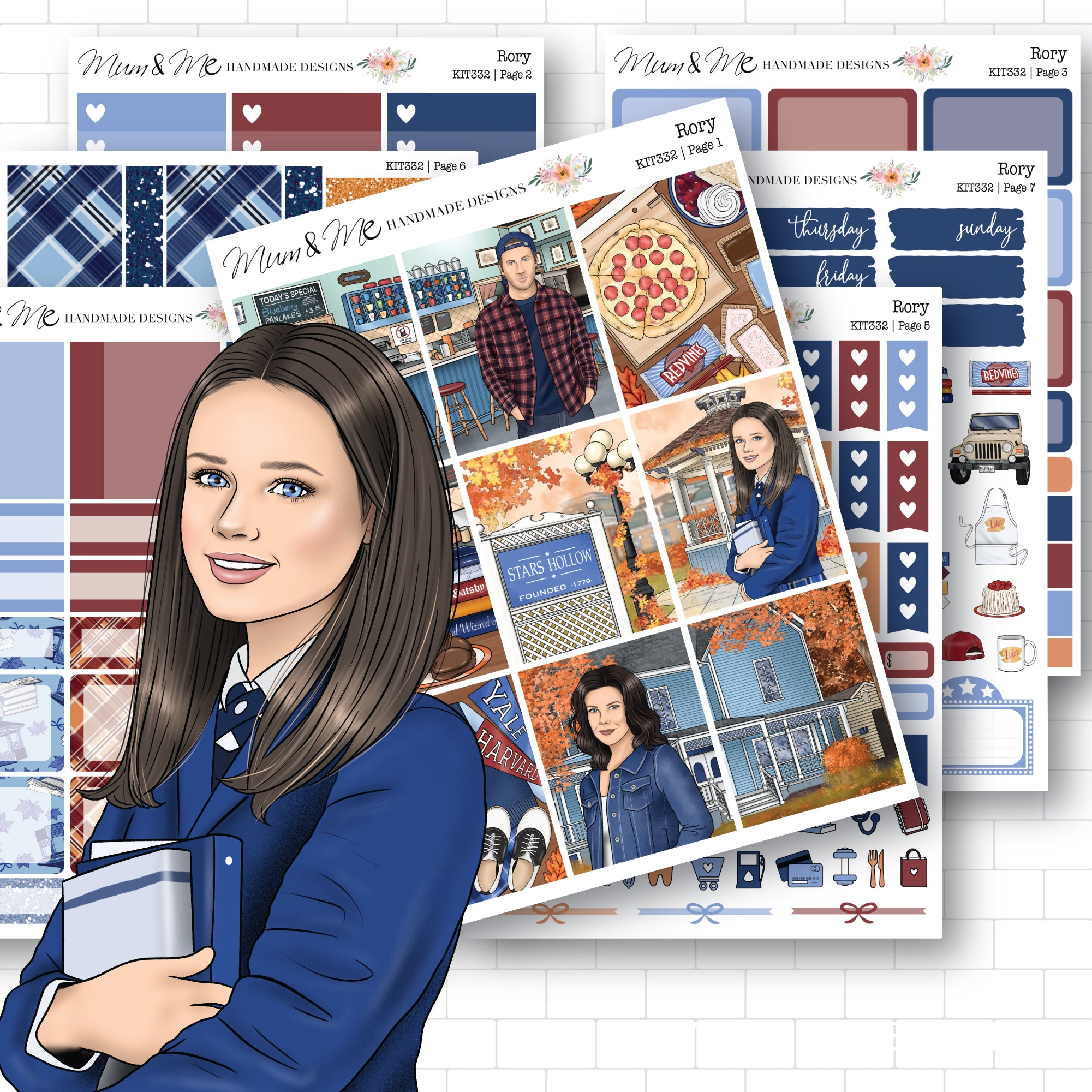 Planner Sticker Kit Rory, TV Show Sticker Kit for Planners and ...