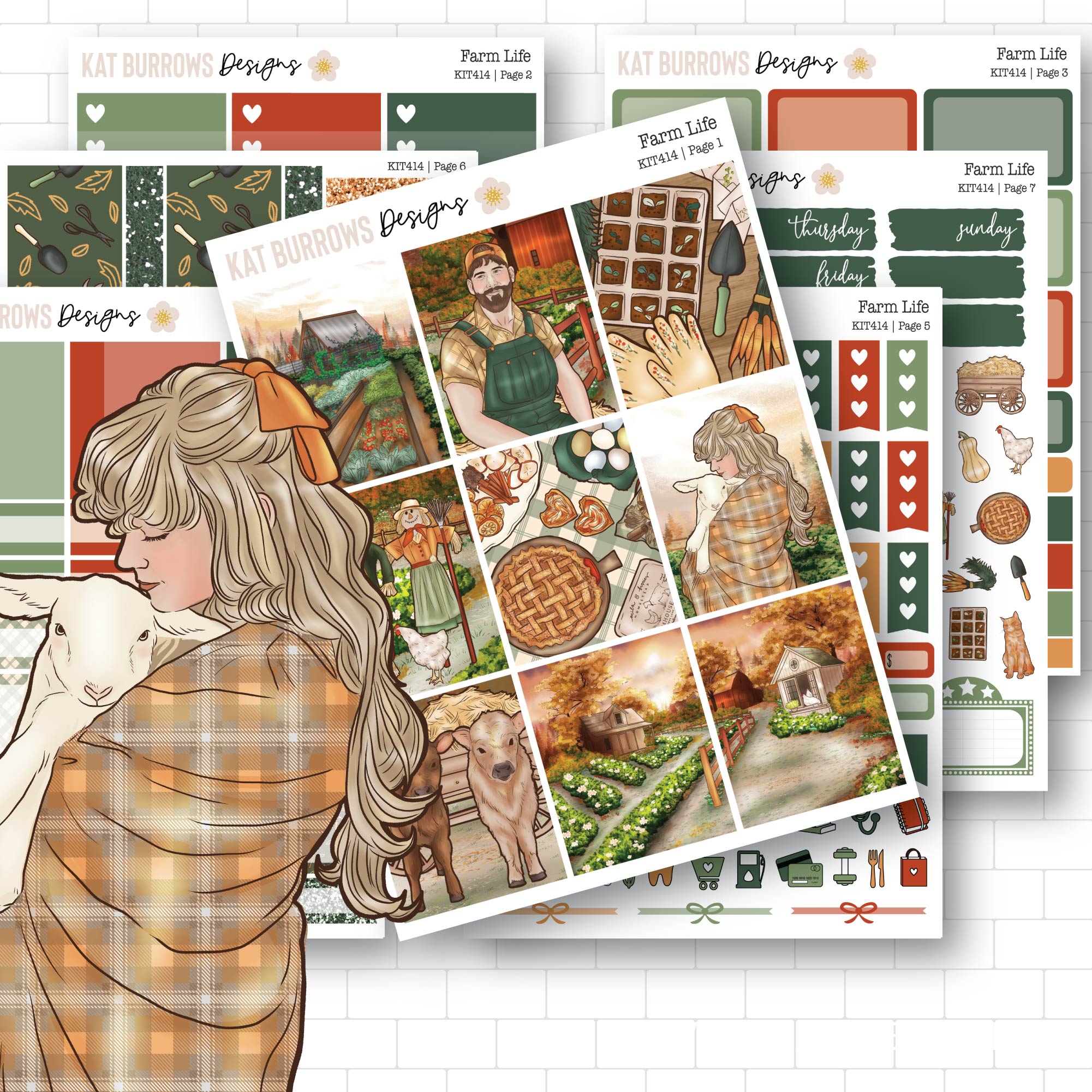 Farm Life Planner Sticker Kit, Farm Sticker Kit for Planners and ...