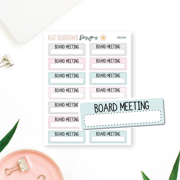 Board Meeting Planner Stickers, Board Meeting Stickers for planners ...