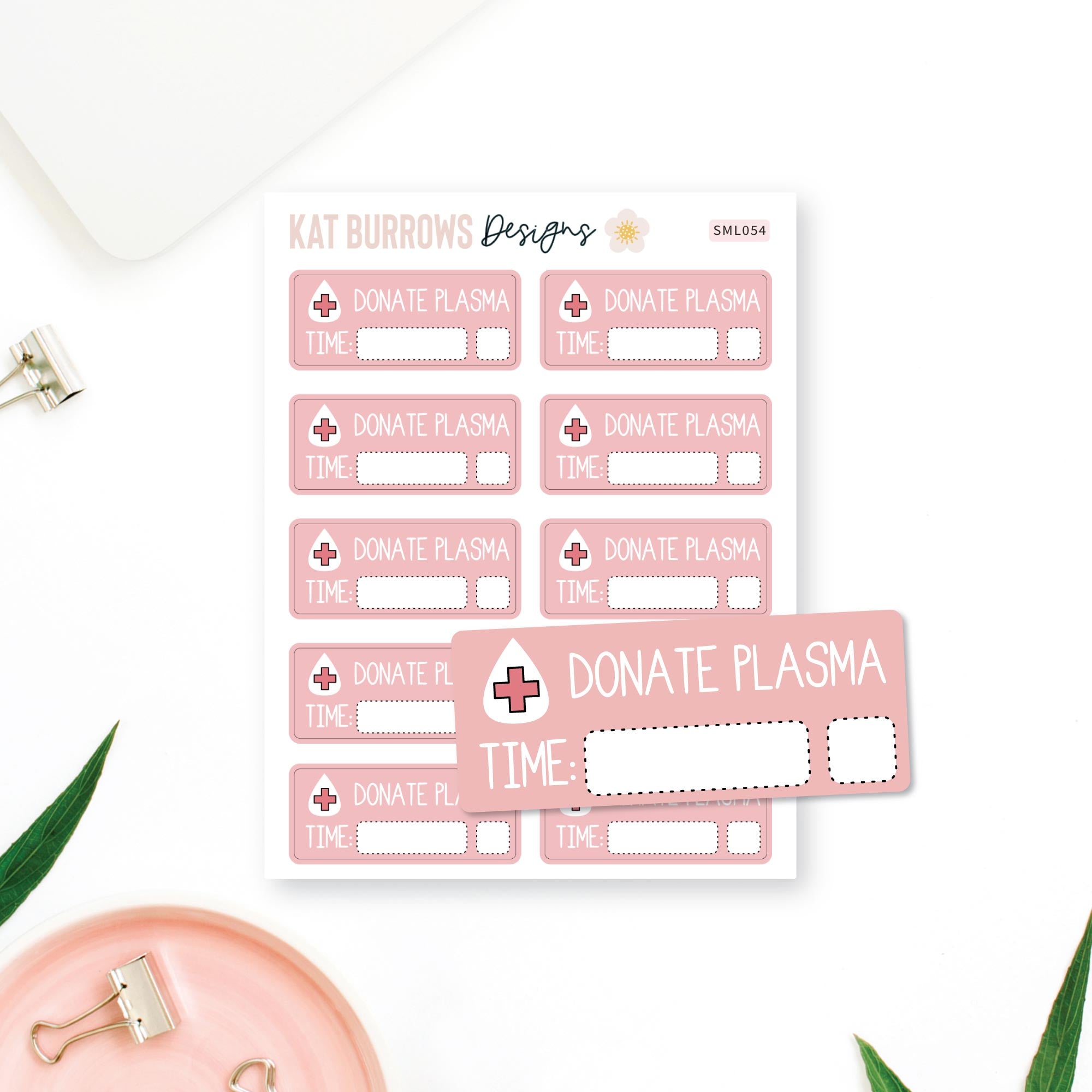 Planner Stickers featuring Donate Plasma Appointment Boxes for Erin ...