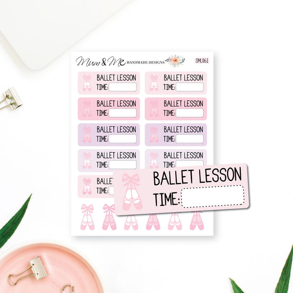 Ballet Planner Stickers featuring Ballet Lesson Reminders for Erin ...