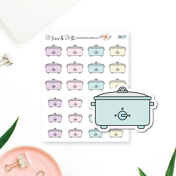 Slow Cooker Stickers, Slow Cooker Planner Stickers for The Happy ...
