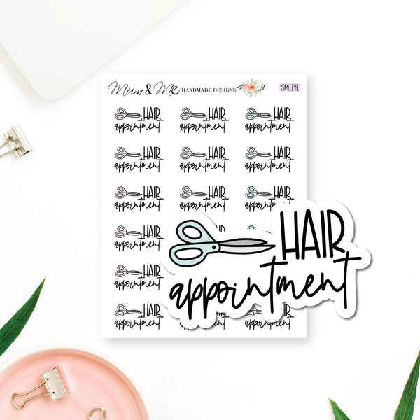 Hair Appointment Script Icon Stickers, Hair Appointment Stickers for ...