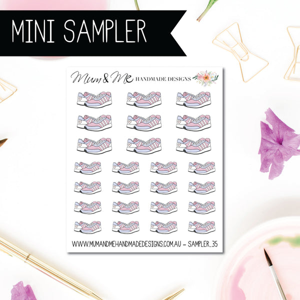 Mini Sampler Planner Stickers, Running Shoes Planner Stickers – Kat ...