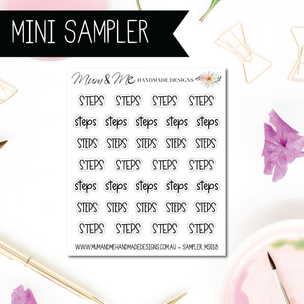 Script Sampler Planner Stickers, Steps Script Planner Stickers – Kat ...