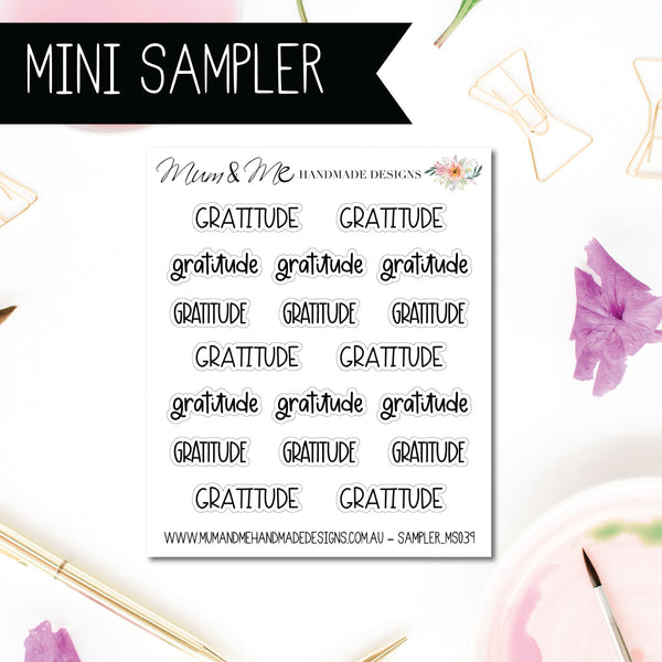 Gratitude Script Sampler Planner Stickers, Gratitude Script Planner ...