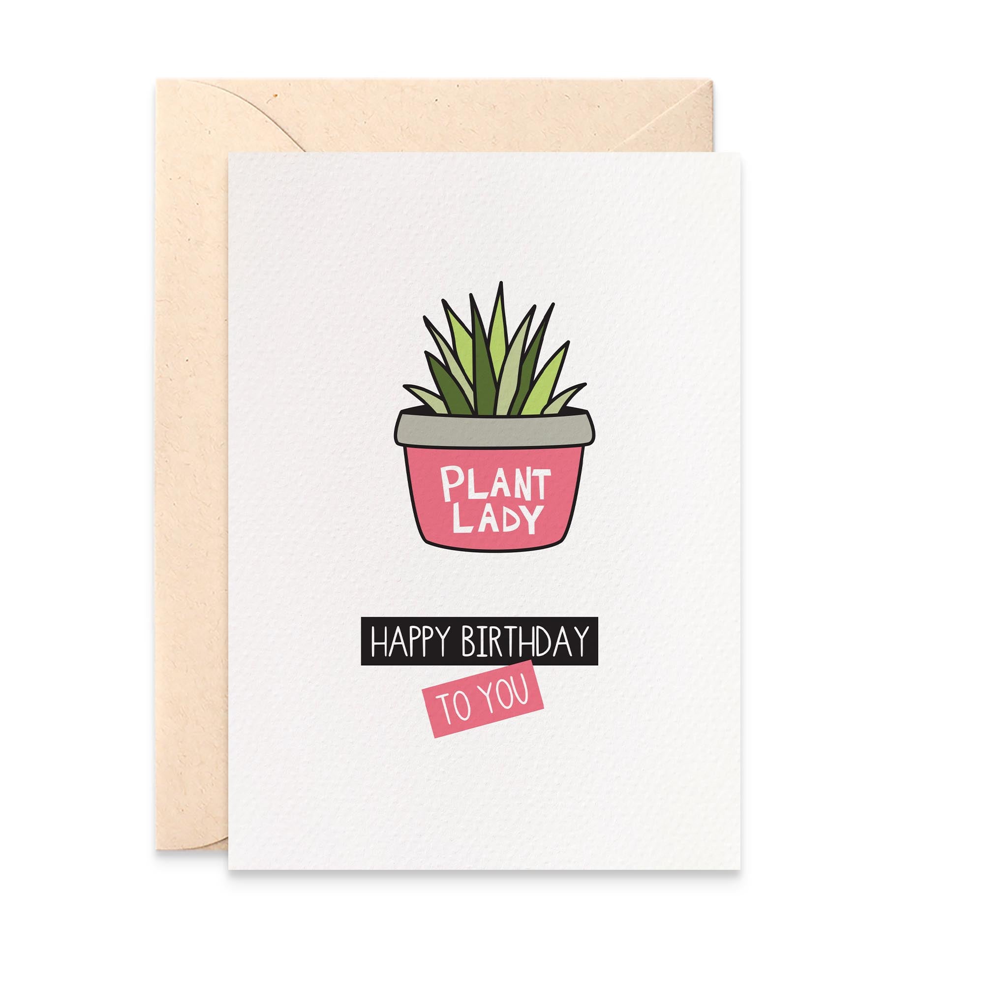 Plant Lady Birthday Card. Plant Lady Greeting Card. – Kat Burrows Designs