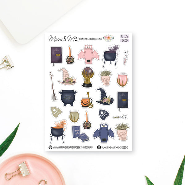 Witches Brew Stickers, Halloween Hygge Deco Planner Stickers for The ...