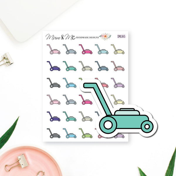 Lawn Mower Planner Stickers for The Happy Planner, Erin Condren Planner ...