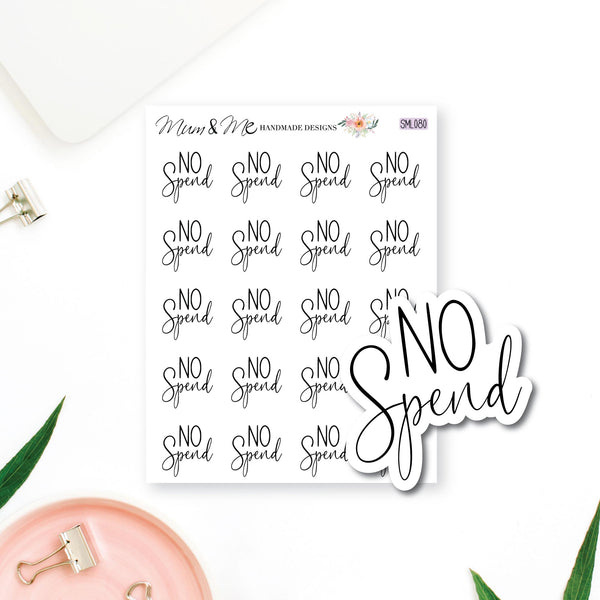 Budget No Spend Planner Stickers for Erin Condren, Happy Planners ...