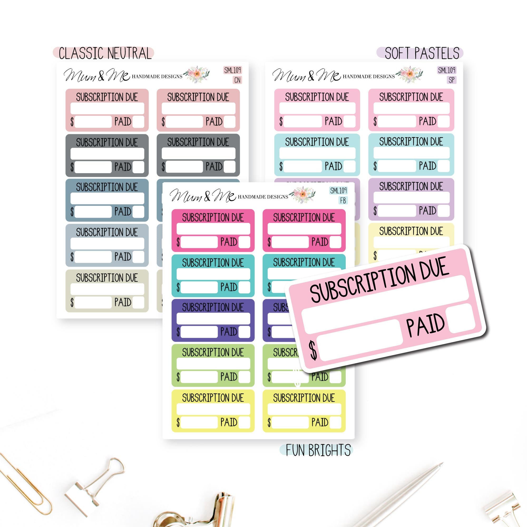 Planner Stickers, Subscription Boxes for Erin Condren Planners, Happy ...