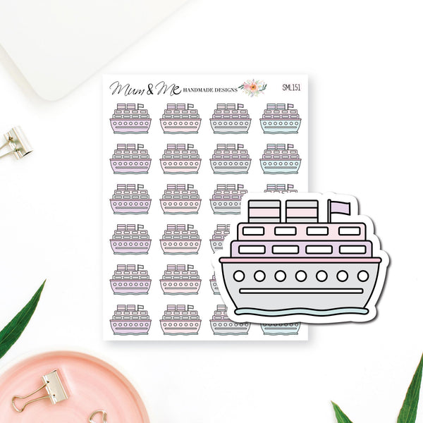 Cruise Ship Stickers, Cruise Planner Stickers for The Happy Planner ...